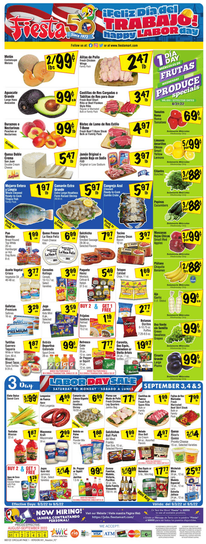 Fiesta Mart Weekly Ad Aug 31 – Sep 06, 2022