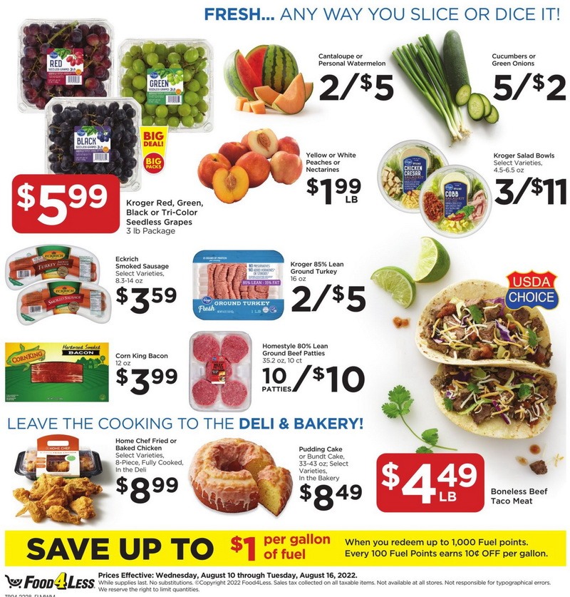 Food 4 Less Weekly Ad Aug 10 – Aug 16, 2022