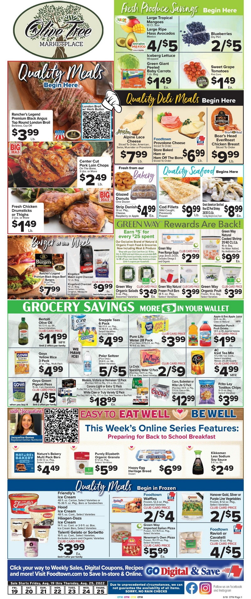 Foodtown Weekly Ad Aug 19 – Aug 25, 2022