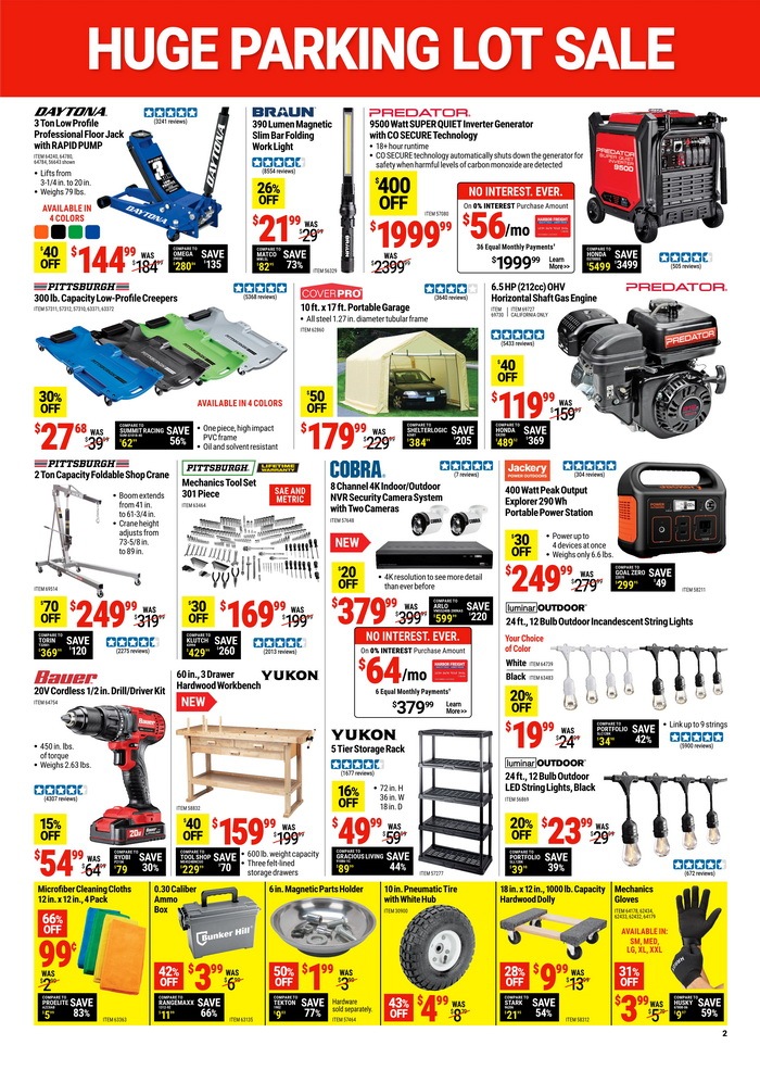 Harbor Freight Huge Parking Lot Sale Aug 15 – Aug 21, 2022
