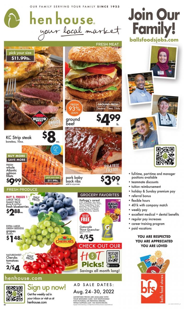 Hen House Weekly Ad Aug 24 – Aug 30, 2022