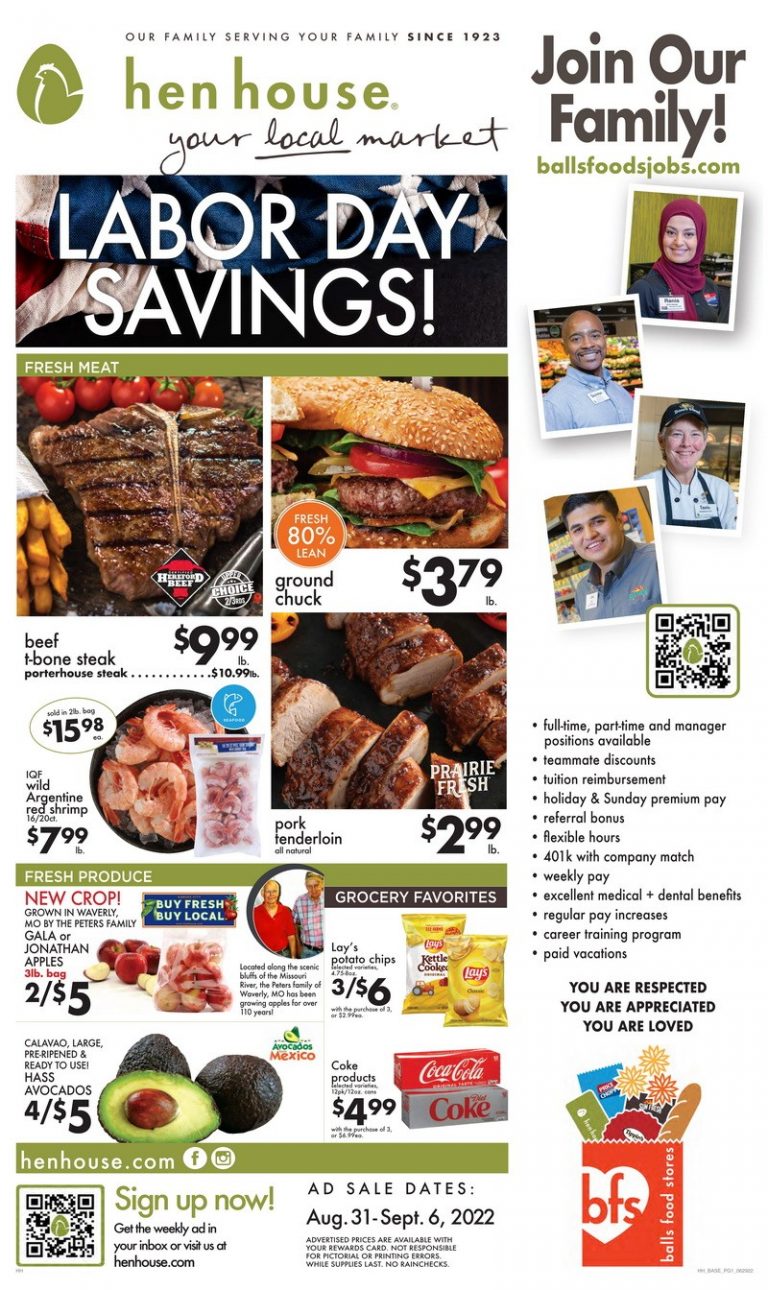 Hen House Weekly Ad Aug 31 – Sep 06, 2022