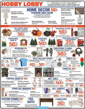 Hobby Lobby Weekly Ad Aug 28 – Sep 03, 2022