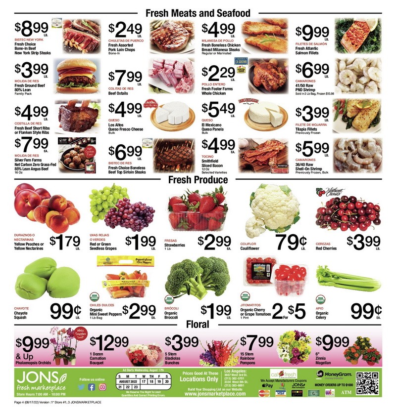 Jons Weekly Ad Aug 17 – Aug 23, 2022