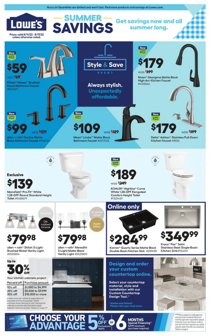 Lowe's Weekly Ad Aug 11 – Aug 17, 2022
