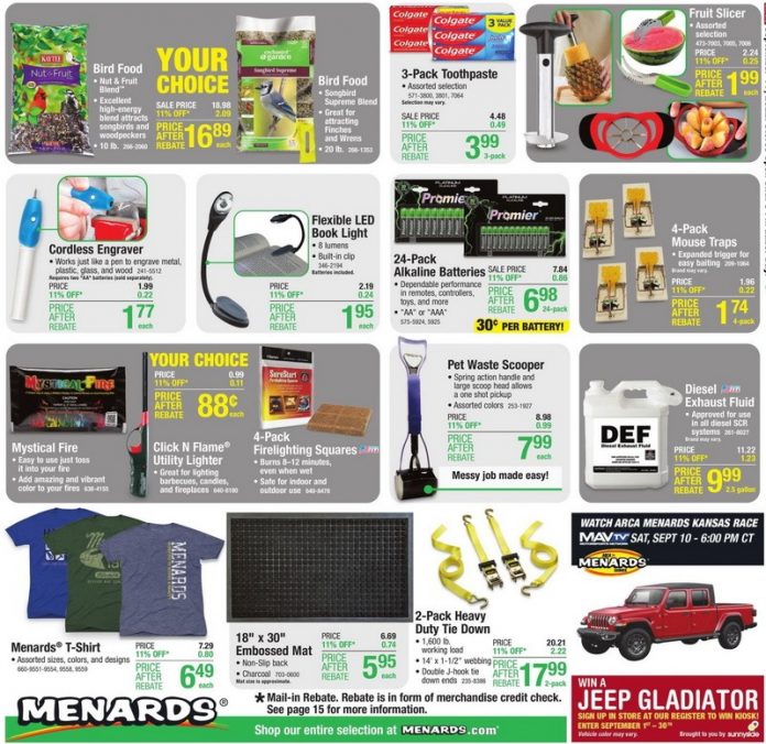 Menards Weekly Ad Sep 01 – Sep 11, 2022