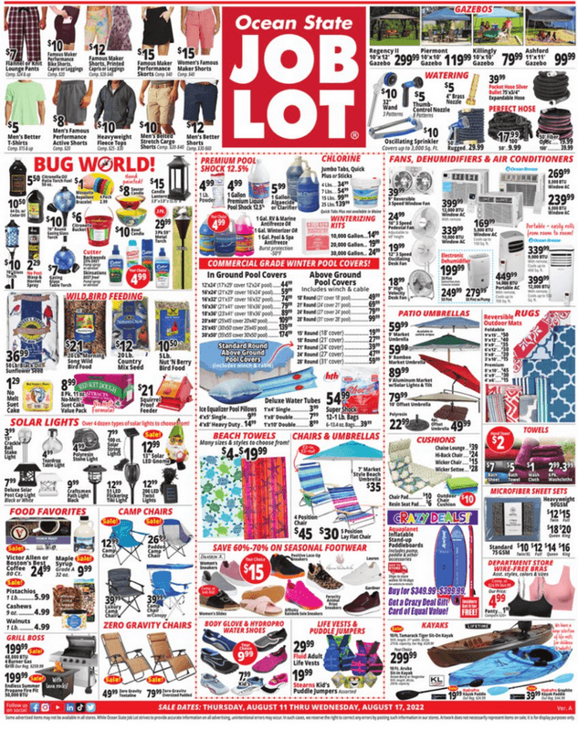 Ocean State Job Lot Weekly Ad Aug 11 – Aug 17, 2022