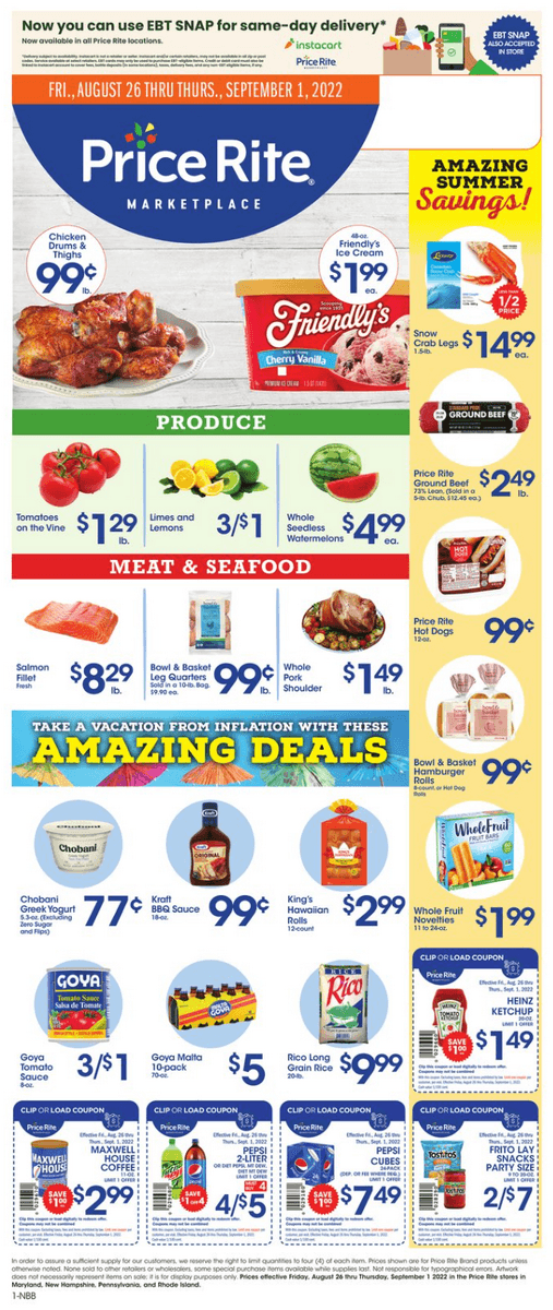 Price Rite Weekly Ad Aug 26 – Sep 01, 2022