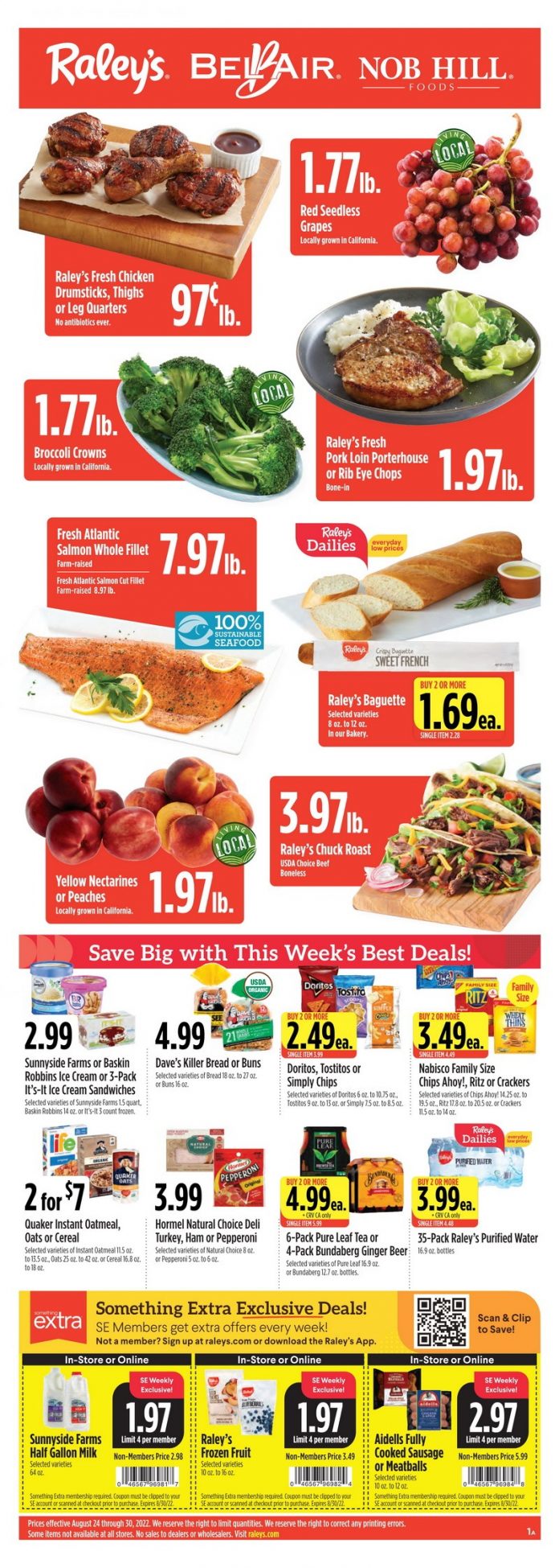 Raley's Supermarkets Weekly Ad Aug 24 – Aug 30, 2022