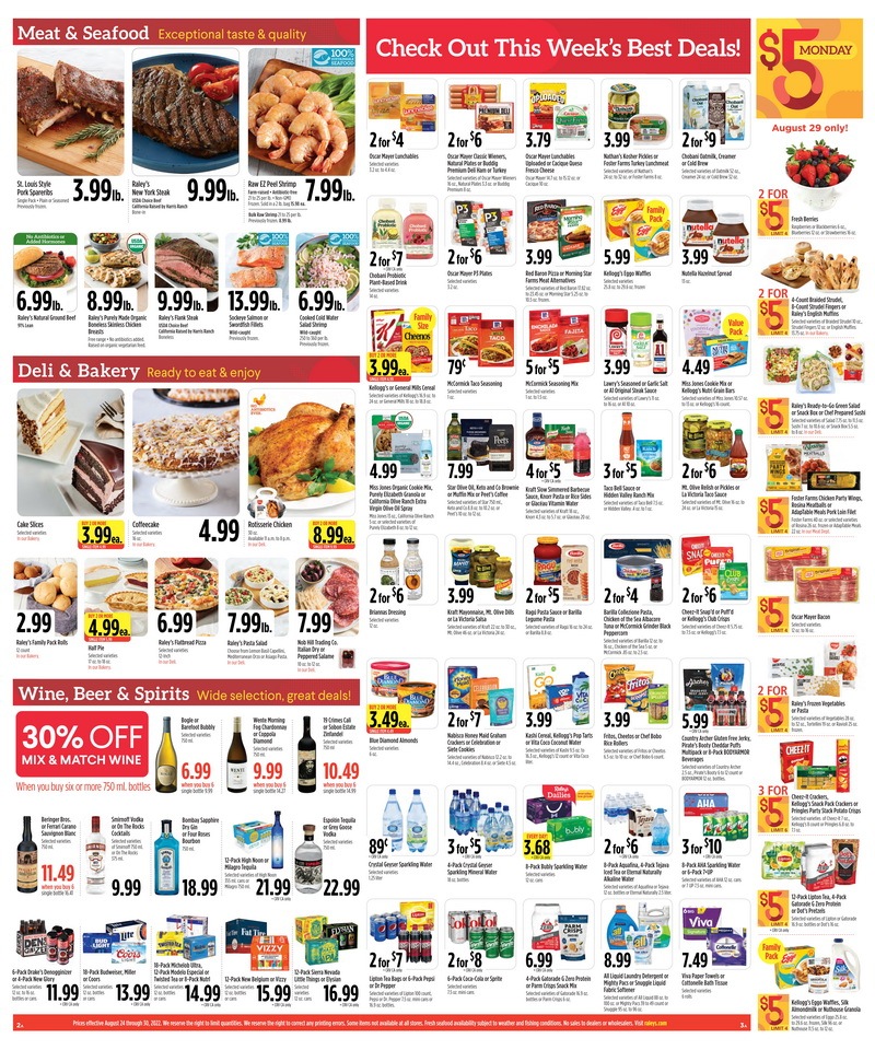 Raley's Supermarkets Weekly Ad Aug 24 – Aug 30, 2022