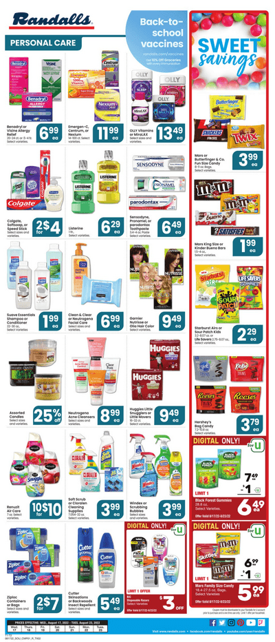 Randalls Weekly Ad Aug 17 – Aug 23, 2022