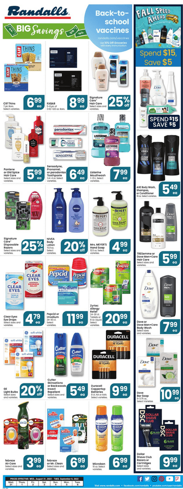 Randalls Weekly Ad Aug 31 – Sep 06, 2022