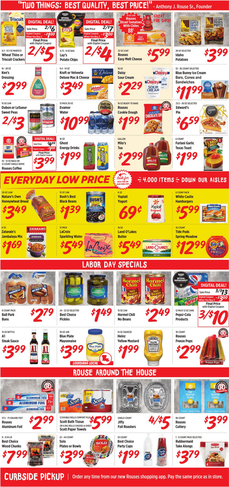 Rouses Weekly Ad Aug 31 – Sep 07, 2022