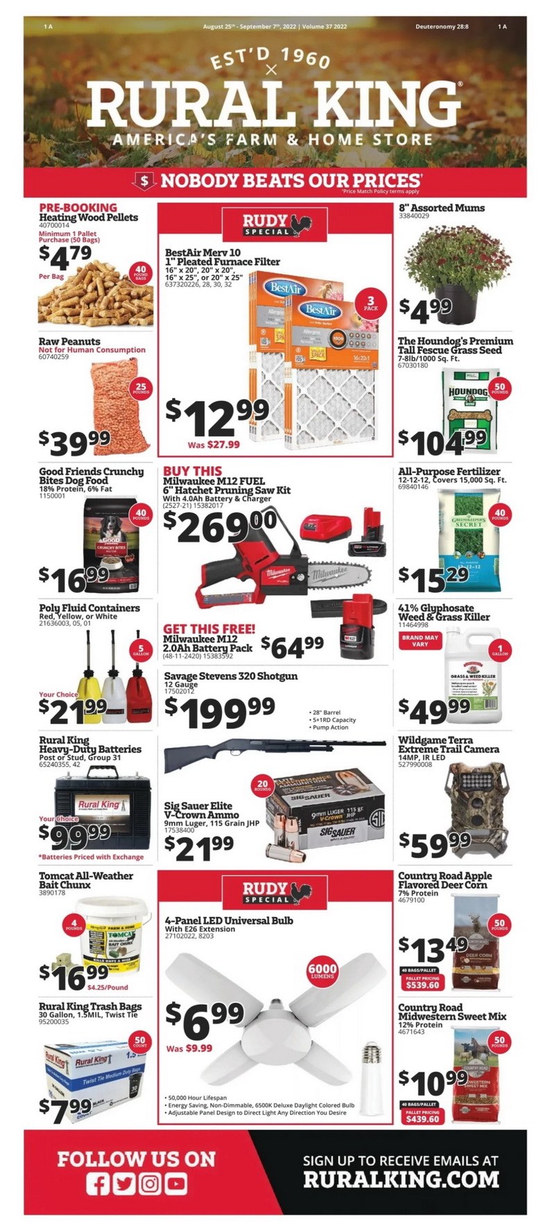 Rural King Weekly Ad Aug 25 – Sep 07, 2022