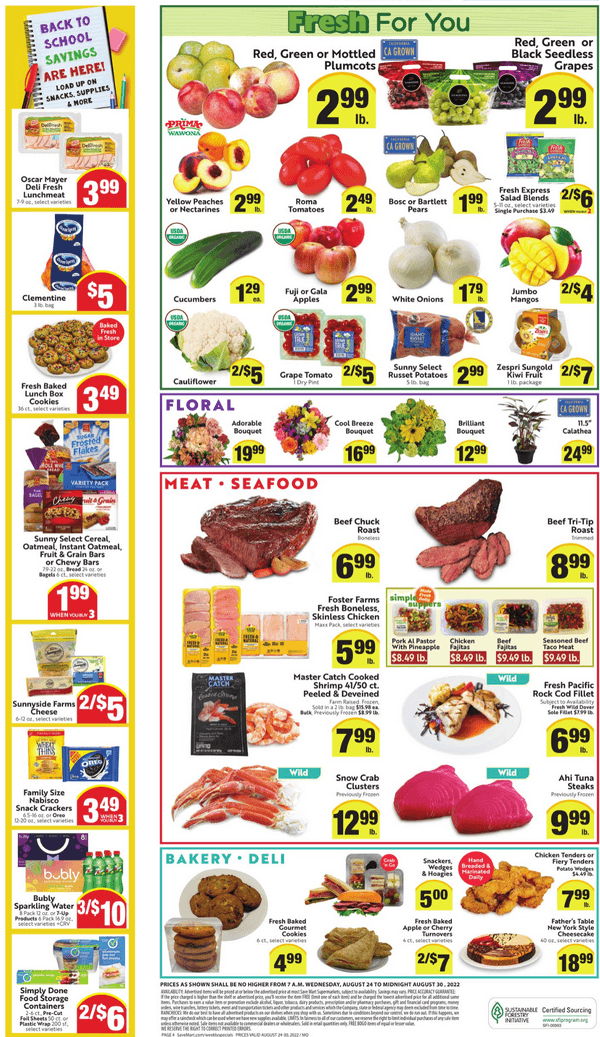 Save Mart Supermarkets Weekly Ad Aug 24 – Aug 30, 2022