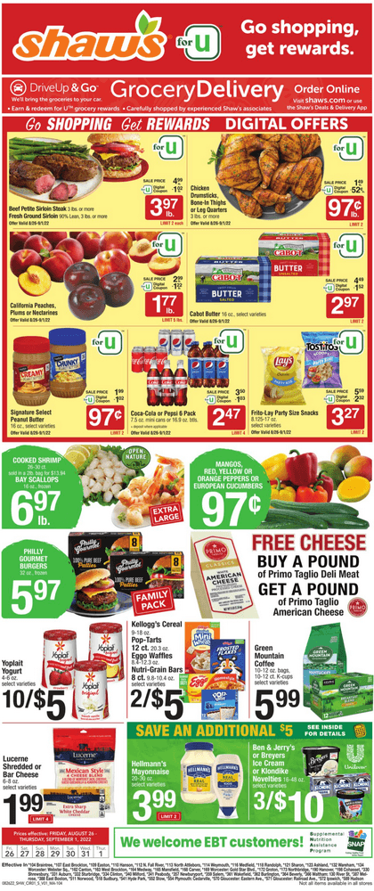 Shaw's Weekly Ad Aug 26 – Sep 01, 2022