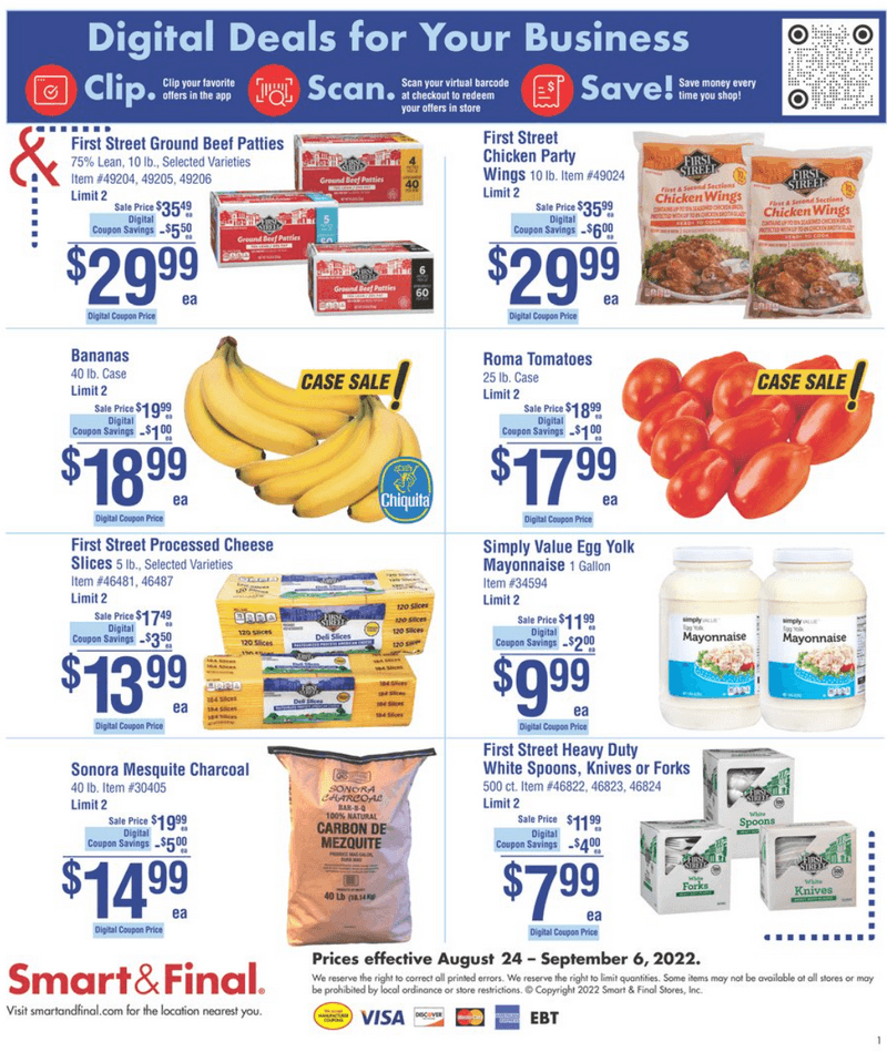 Smart & Final Business Mailer Aug 24 – Sep 06, 2022