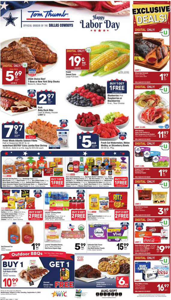 Tom Thumb Weekly Ad Aug 31 – Sep 06, 2022