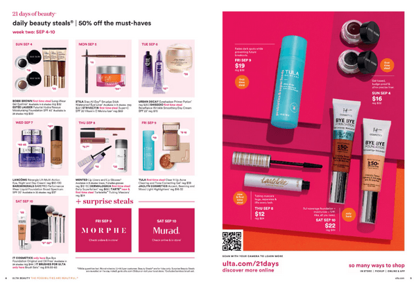 Ulta Beauty Weekly Ad Aug 28 – Sep 17, 2022