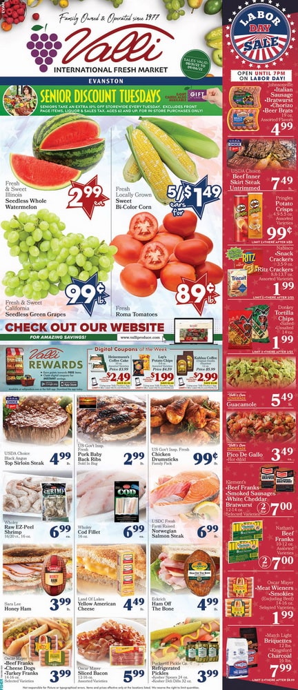 Valli Produce Weekly Ad Aug 31 – Sep 06, 2022