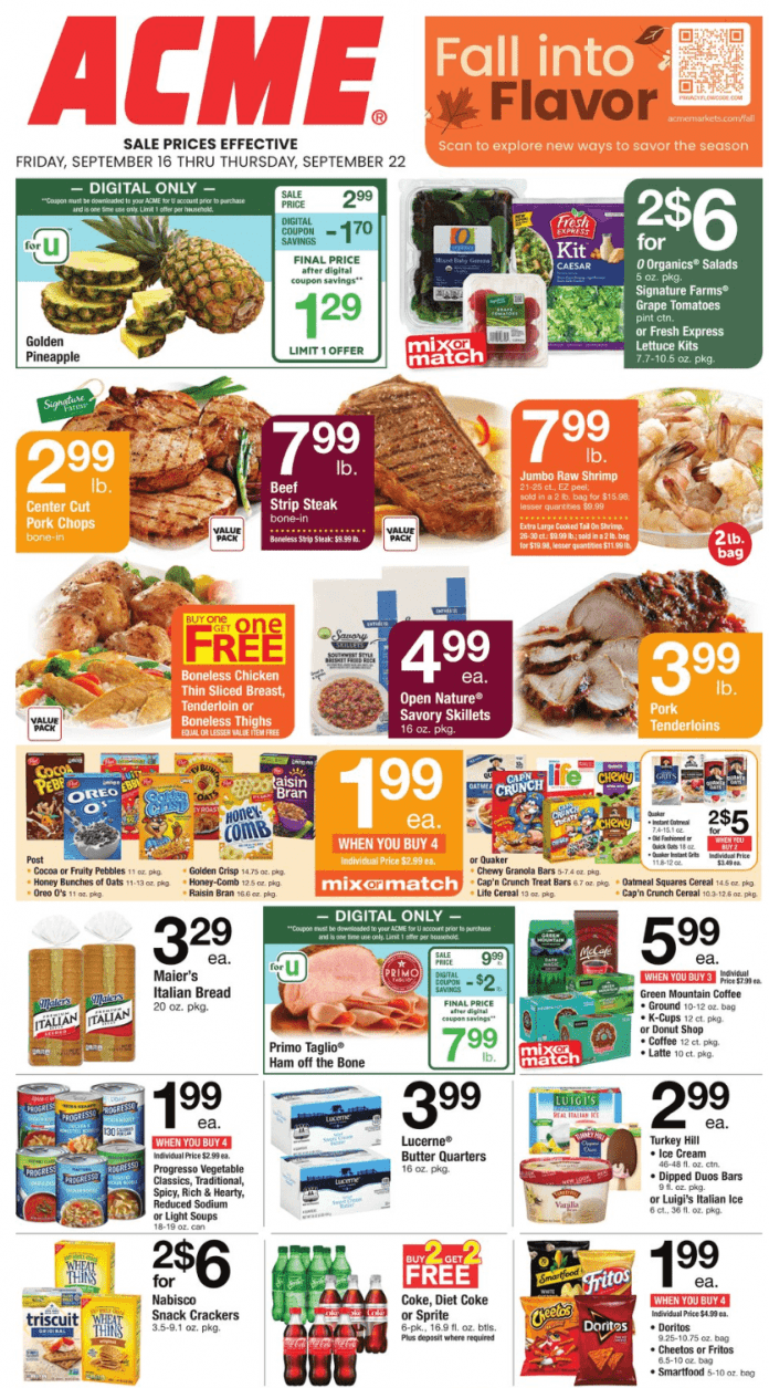 ACME Weeky Ad Sep 16 – Sep 22, 2022
