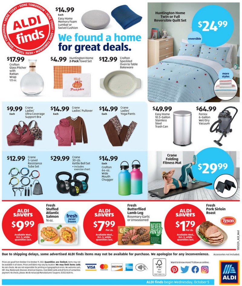 ALDI In-store Ad Sneak Peek Oct 05 – Oct 11, 2022