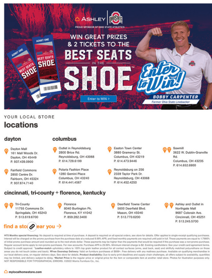 Ashley Furniture HomeStore Fall Semi-Annual Ad