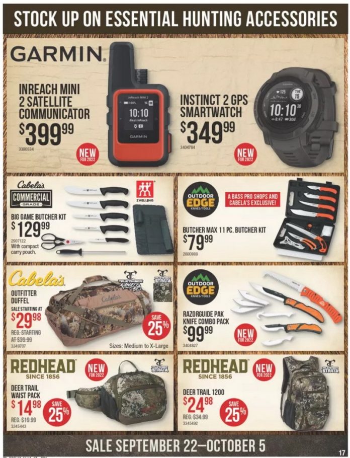 Bass Pro Shops Outdoor Traditions Hunting Sale Sep 22 – Oct 05, 2022
