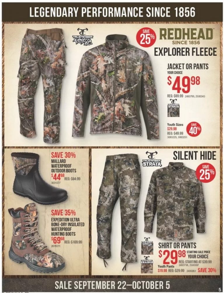 Bass Pro Shops Outdoor Traditions Hunting Sale Sep 22 – Oct 05, 2022
