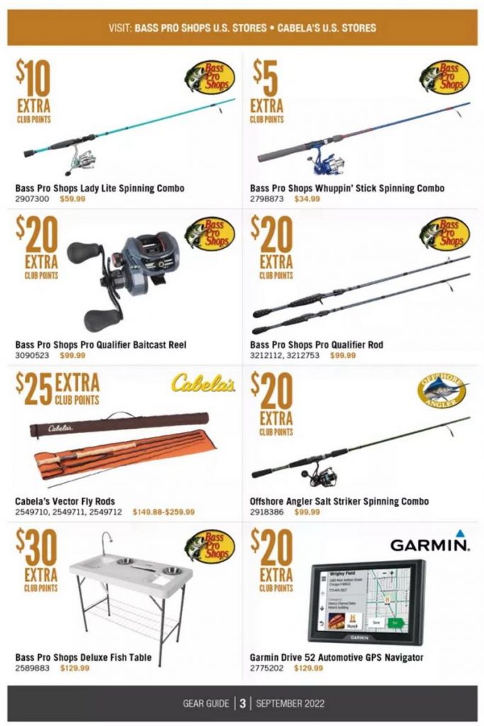 Bass Pro Shops September Gear Guide Sep 01 – Sep 30, 2022