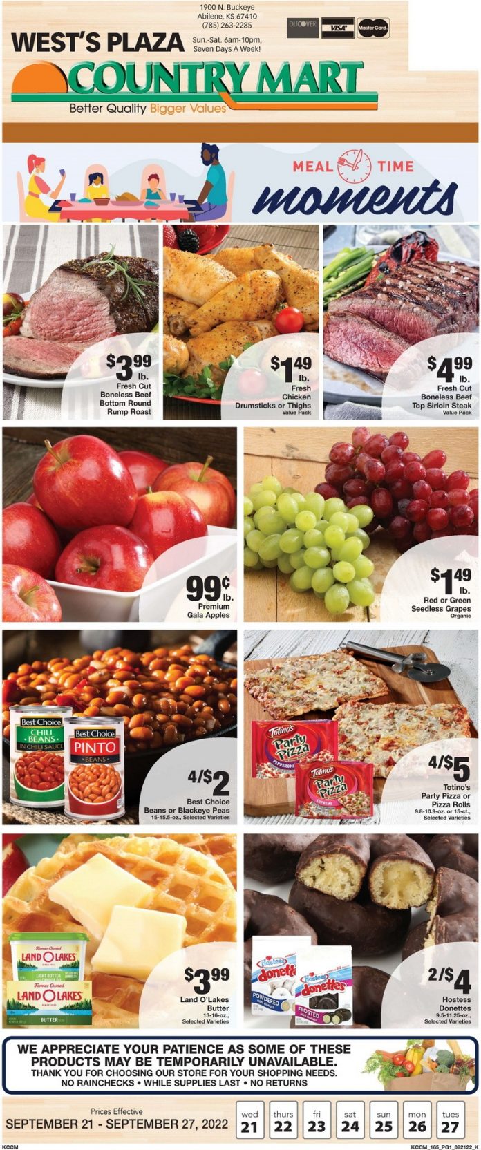 Country Mart Weekly Ad Sep 21 – Sep 27, 2022