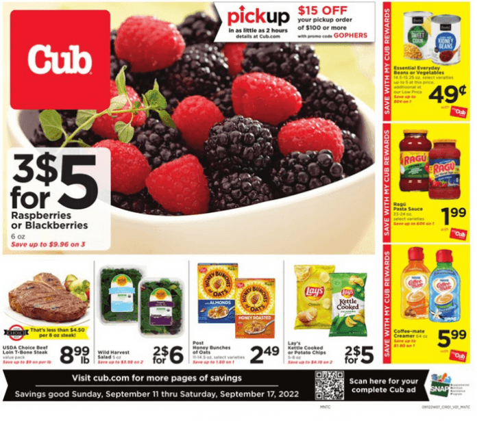 Cub Foods Weekly Ad Sep 13 – Sep 17, 2022