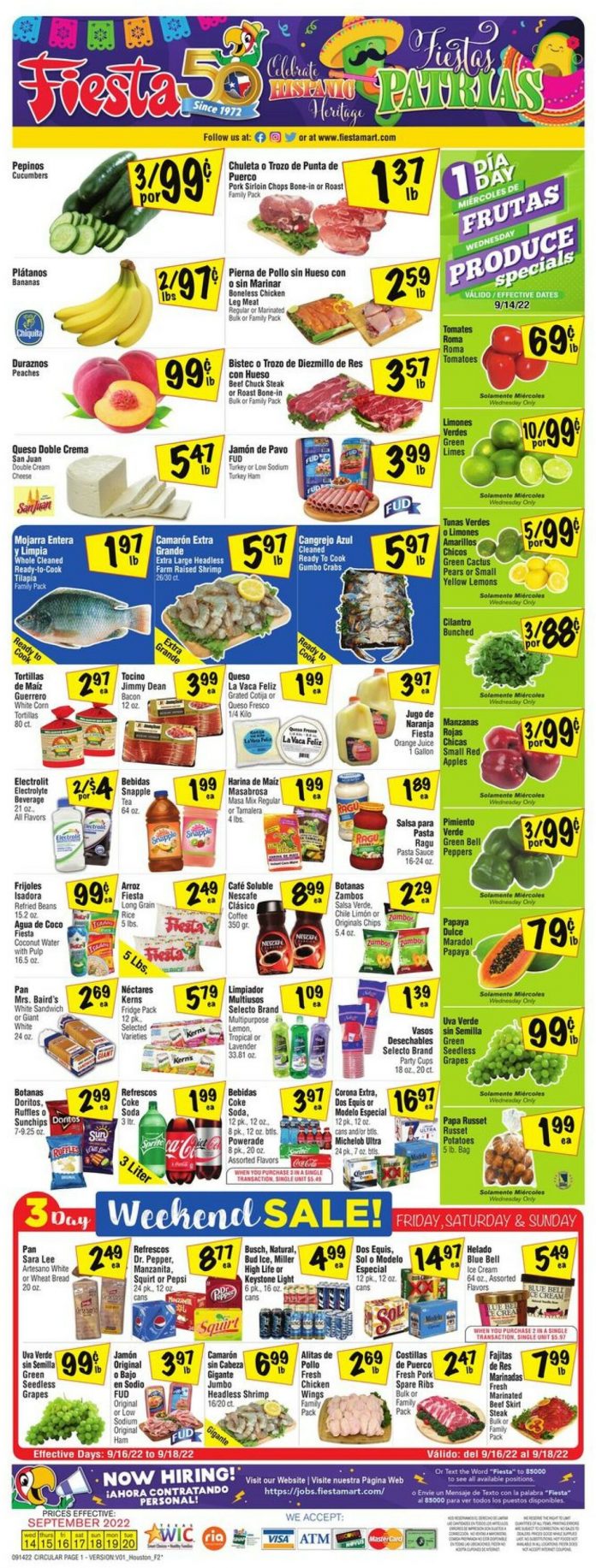 Fiesta Mart Weekly Ad Sep 14 – Sep 20, 2022