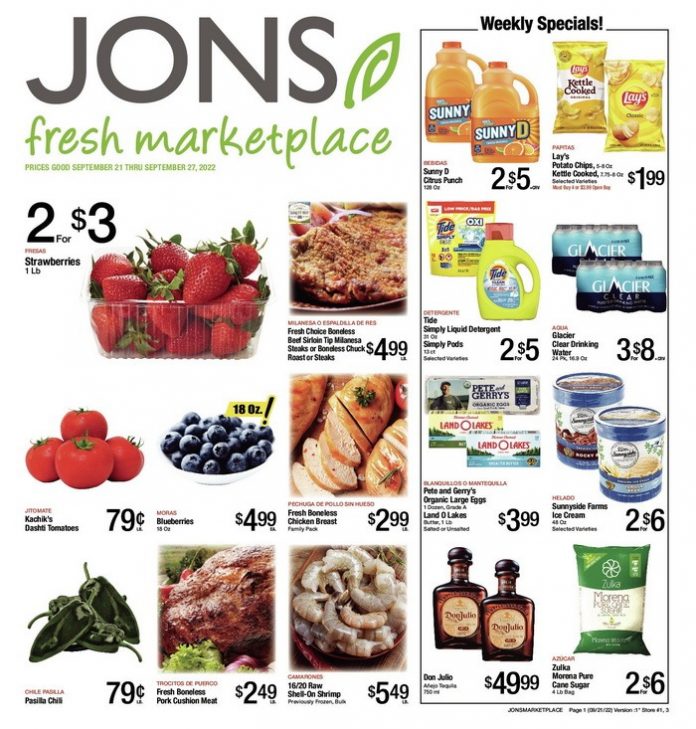 Jons Weekly Ad Sep 21 – Sep 27, 2022