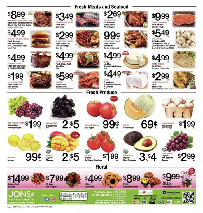 Jons Weekly Ad Sep 21 – Sep 27, 2022