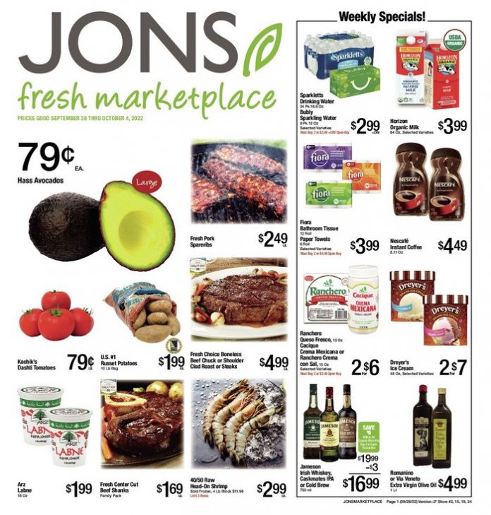Jons Weekly Ad Sep 28 – Oct 04, 2022