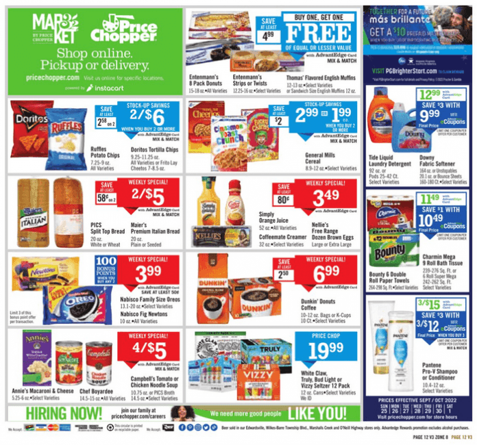 Price Chopper Weekly Ad Sep 25 – Oct 01, 2022