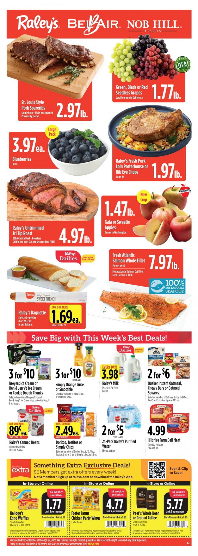 Raley's Supermarkets Weekly Ad Sep 21 – Sep 27, 2022