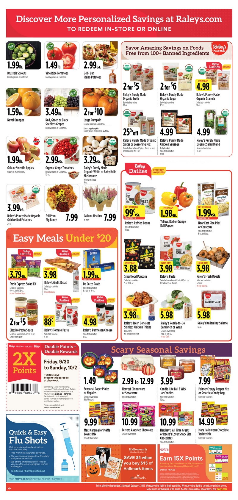 Raley's Supermarkets Weekly Ad Sep 28 – Oct 04, 2022