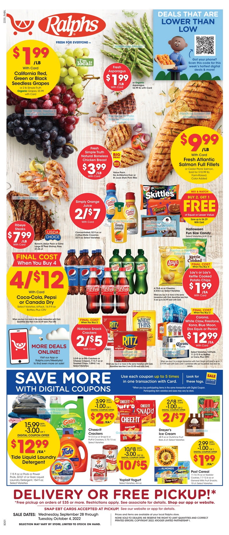 Ralphs Weekly Ad Sep 28 – Oct 04, 2022