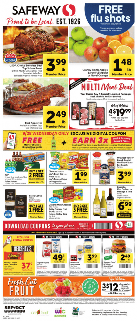 Safeway Weekly Ad Sep 28 – Oct 04, 2022
