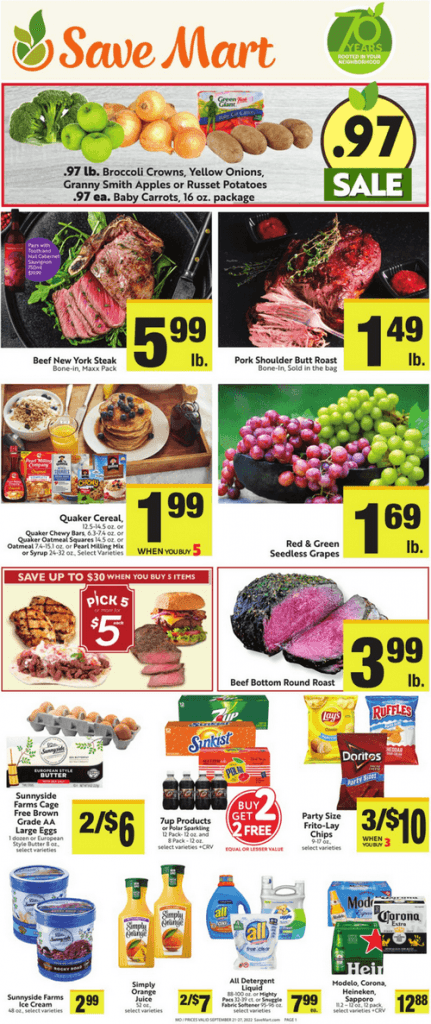 Save Mart Supermarkets Weekly Ad Sep 21 – Sep 27, 2022