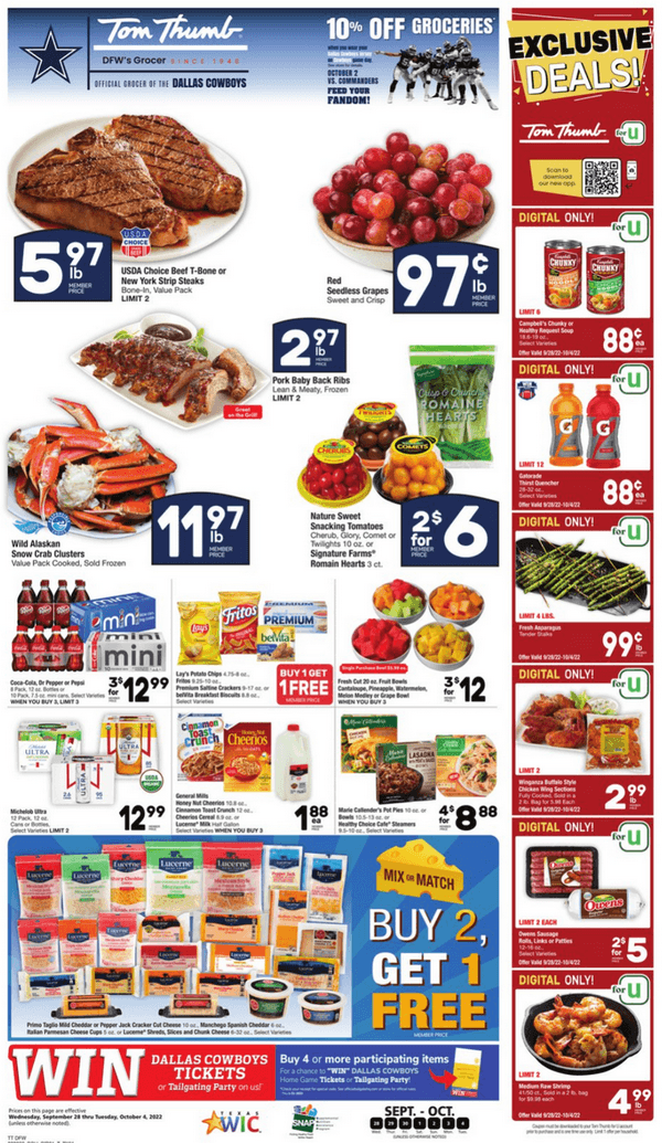 Tom Thumb Weekly Ad Sep 28 – Oct 04, 2022 (Halloween Promotion Included)