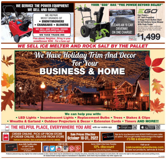 ACE Hardware Fall Clean-Up Sale Oct 18 – Oct 31, 2022 (Halloween ...