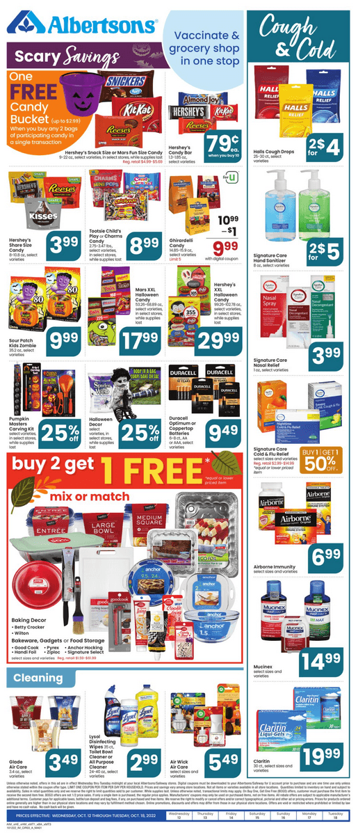 Albertsons Weekly Ad Oct 12 – Oct 18, 2022