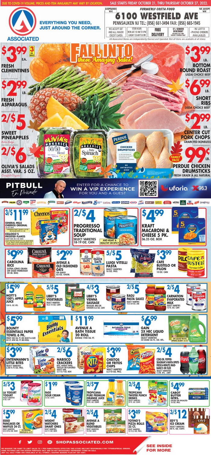 Associated Supermarkets Weekly Ad Oct 21 – Oct 27, 2022