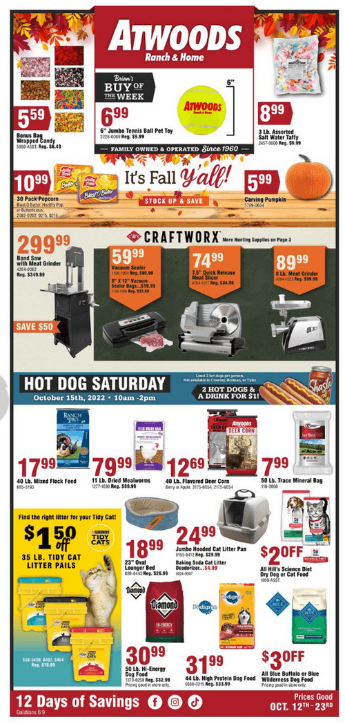 Atwoods Weekly Ad Oct 12 – Oct 23, 2022