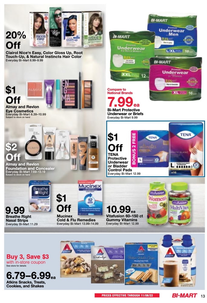 Bi-Mart Weekly Ad Oct 25 – Nov 08, 2022