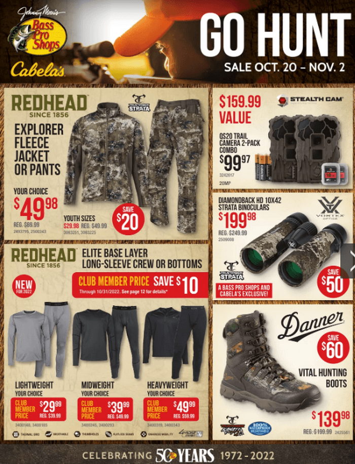 Bass Pro Shops Go Hunt Ad Oct 20 – Nov 02, 2022