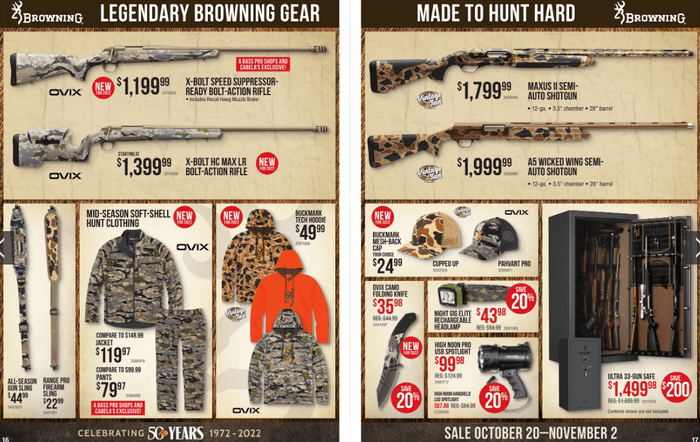 Bass Pro Shops Go Hunt Ad Oct 20 – Nov 02, 2022